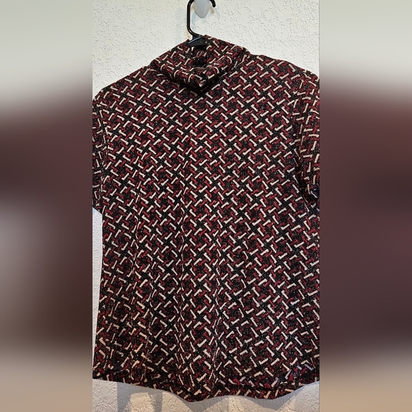 E.K. Designs | Tops | Vintage Ek Designs Shimmer Black And Red Top ...